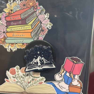 Floral Book Sticker / Open Book Sticker / Reading Sticker / Book ...