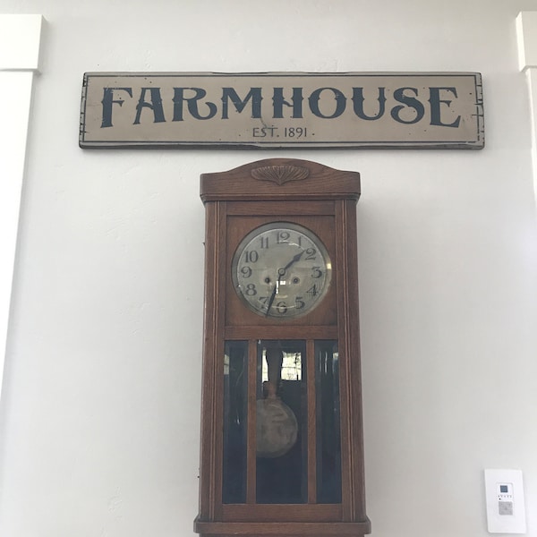 Farmhouse Wood Sign, Personalized Established Date Gift, Custom ...