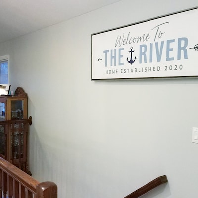 Custom River Sign Welcome to the River House Personalized River House ...