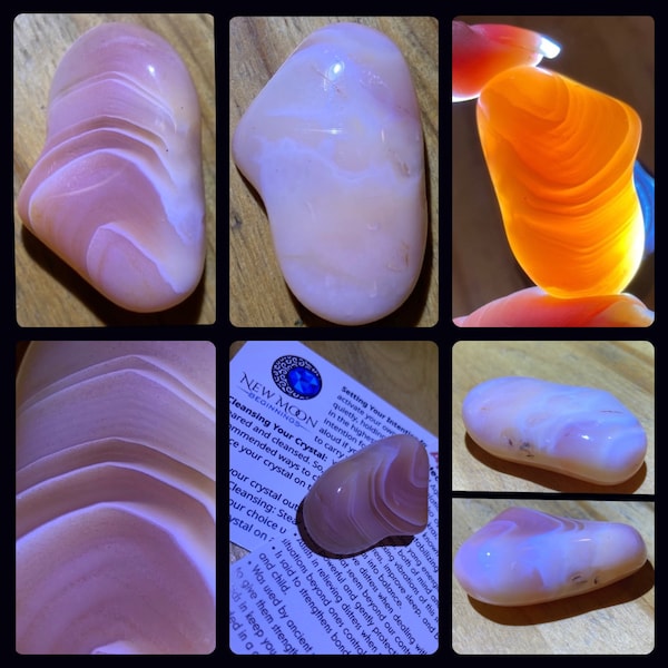 Apricot Agate Tumbled Stone - Multiple Sizes Available - Tumbled Pink ...