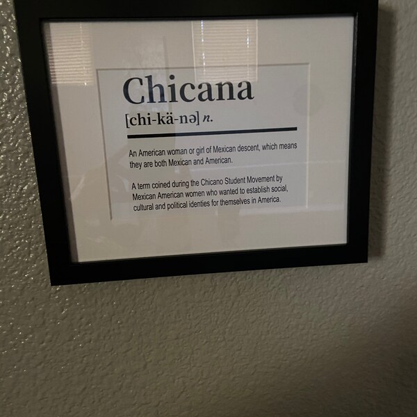 Chicana Definition Art Print, Mexican American Woman (digital Download ...