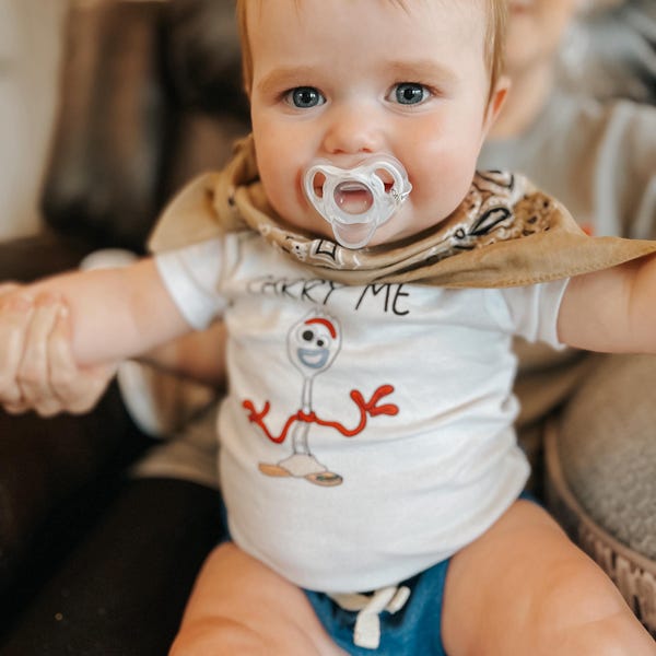 Forky Toy Story Baby Bodysuit: "carry Me" Graphic - Etsy