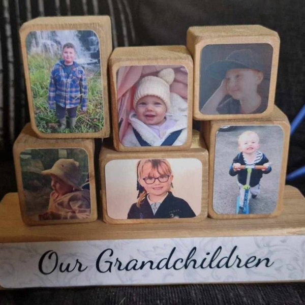 Stacking Photo Blocks Set - Photo Gift, Wooden Photo Block - Etsy UK