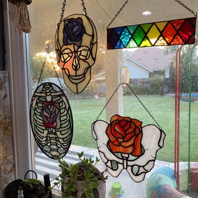 Chakra Stained Glass Window Hanging Spiritual Art for Home Decor ...