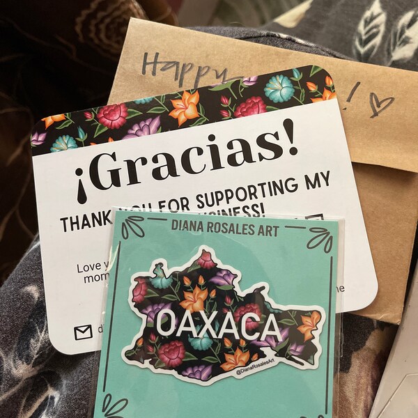 Oaxaca State Sticker Mexican Florals Sticker Waterproof Vinyl Sticker ...