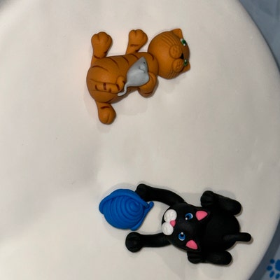 Fondant Cat Cake Toppers Fondant Cats Cat Lover Party Cat and Mouse Cake Toppers - Etsy