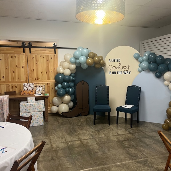 182/122pcs Slate Blue White Balloon Arch Kit Boy Birthday Decoration ...