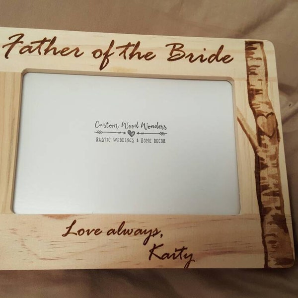 Father of the Bride Frame, Father of the Bride Gift, Parents Wedding ...