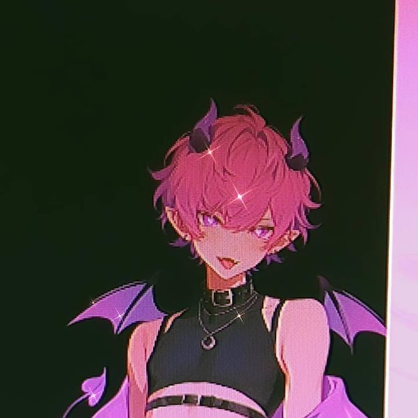 Y2K Emo Pngtuber | Bundle | Black Hair Girl Vtuber | Emotes | Ready to ...