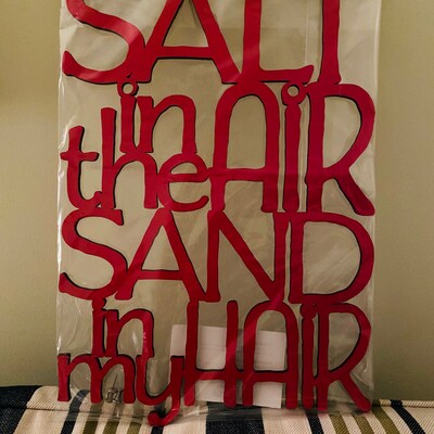 Salt in the Air Sand in My Hair Beach Wood Sign Ocean Theme - Etsy