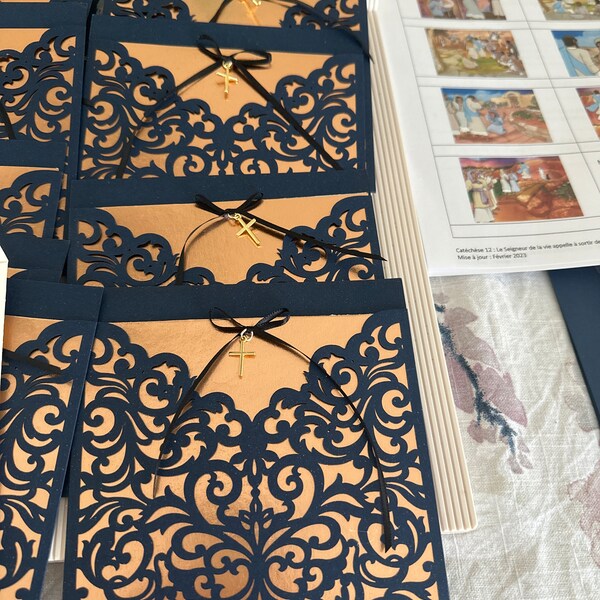 Tri-fold Laser Cut Pocket Metallic Folder - Set of 30 - Etsy