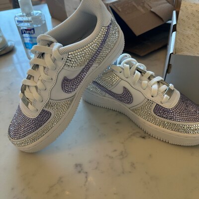 Custom Nike Air Force 1s With Crystals Gems, Hand Placed, Crystalized ...