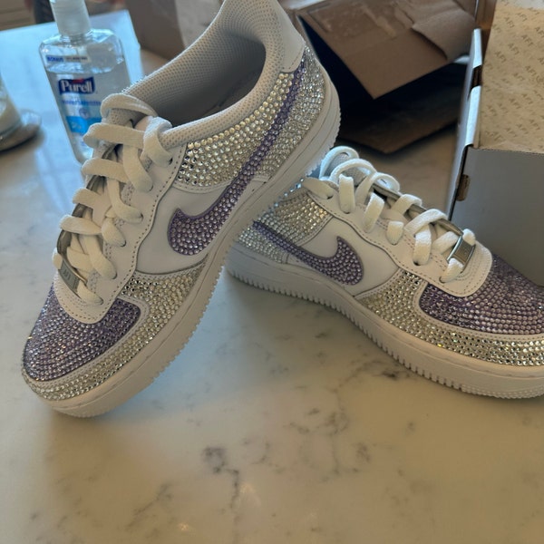 Custom Nike Air Force 1s With Crystals, Hand Placed, Crystalized ...