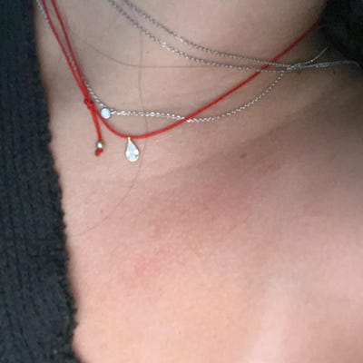 925 Sterling Silver Fish Necklace, Silver Fish Necklace, Red String ...