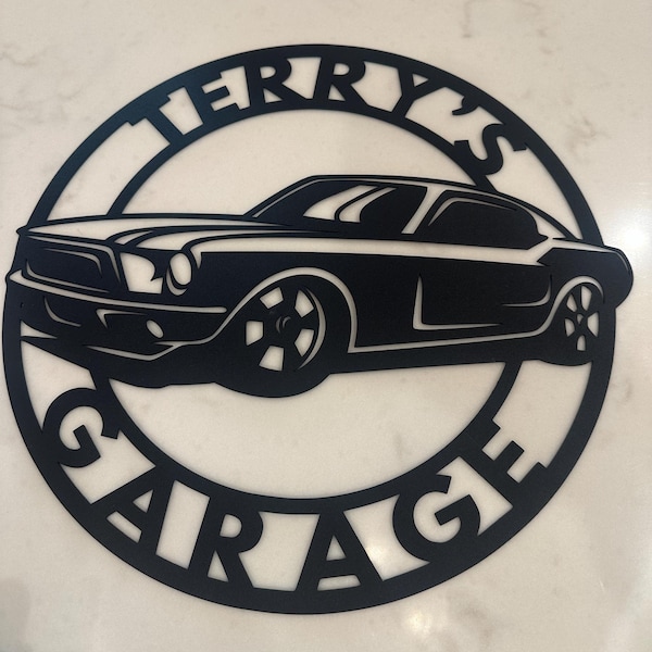 Personalized Metal Car Sign, Car Signs for Garage, Car Name Sign ...