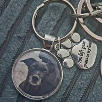 Dog Personalised Photo Keyring, You Left Paw Prints on My Heart, Loss ...