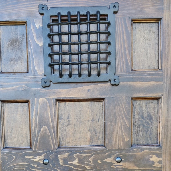Cast Iron Medieval Gothic Door Window Glass Bullion Aperture Grille ...