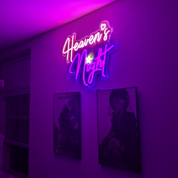 Heaven's Night Neon Sign | Custom Neon Lights Sign | Wedding Neon Sign ...