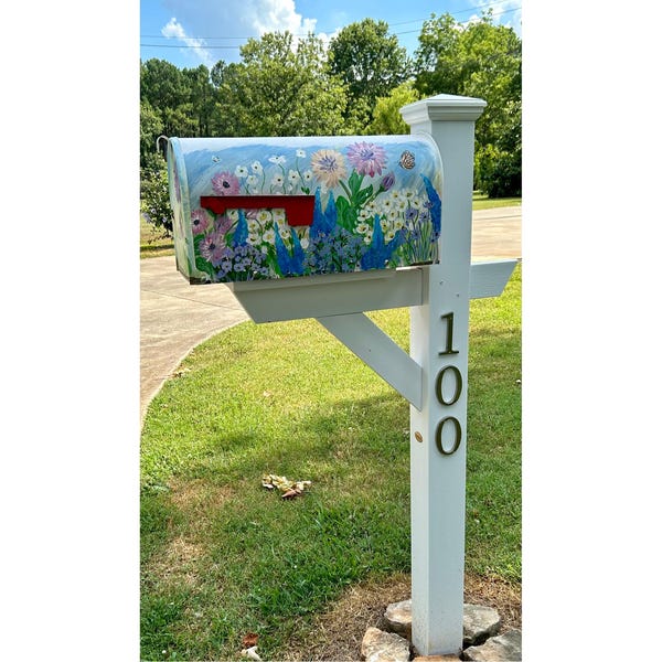 Hand Painted Mailbox, Medium Mailbox, Waterscape, Artistic, Unique ...