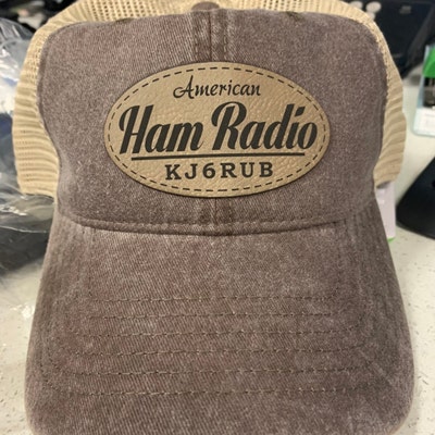 American Ham Radio Leather-look Patch Hat With Callsign - Etsy