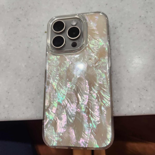 Abalone Shell Phone Case Iridescent Cover for iPhone 16 15 14 13 12 11 Pro Max /16pro/16promax ...