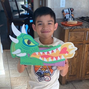 Dragon Printable Box Kit DIY Valentine Box Decor Kit for Valentine's ...