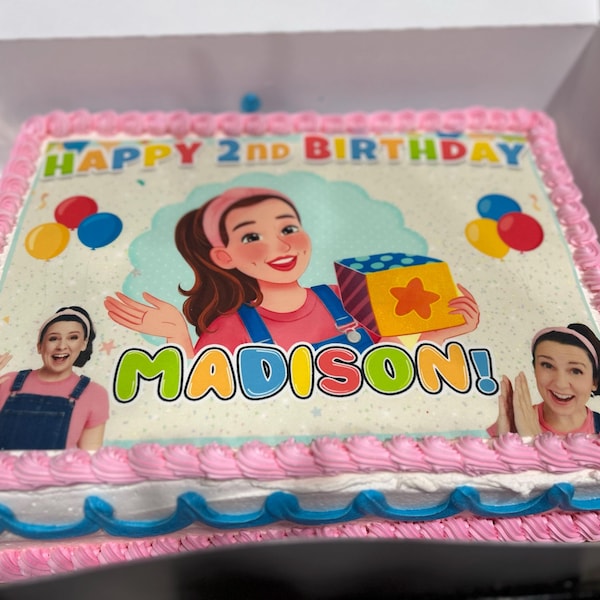 Mrs Fun Rachiel Kids Birthday Edible Image Cake Topper Sheet Custom ...