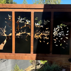 Metal Privacy Screen, Decorative Panel, Outdoor Garden, Fence, Art ...