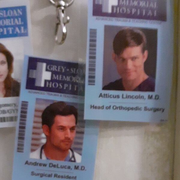 Grey's Anatomy ATTICUS link LINCOLN Grey Sloan Memorial Hospital ID ...