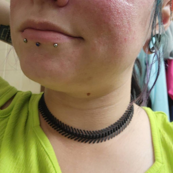 Blackened Vertebrae - Spine Chain Necklace in Black Matte - Fishbone ...