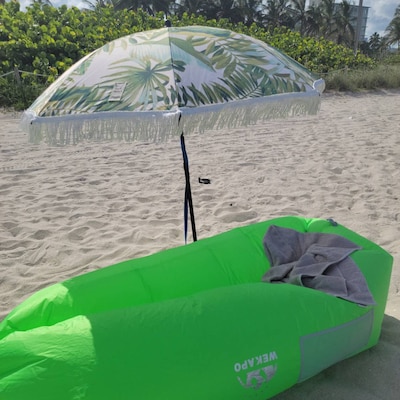 Vintage Hawaiian Feel Beach Umbrella With Sand Anchor - Etsy