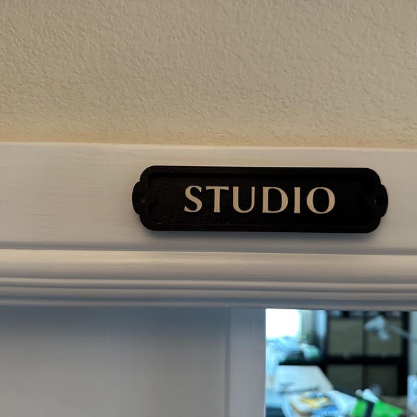 Wooden Studio Door Sign. Vintage British Railway Style. Handmade Retro ...