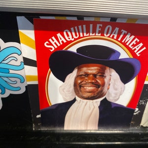 Shaquille Oatmeal Sticker Meme Stickers Funny Stickers - Etsy