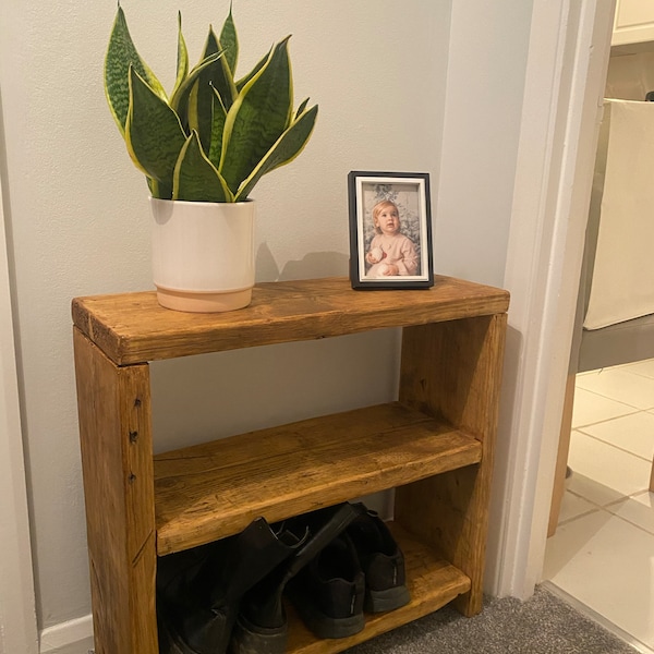 Shoe Rack | Rustic Shoe Rack | Wooden Shoe Rack | Shoe Bench | Shoe ...
