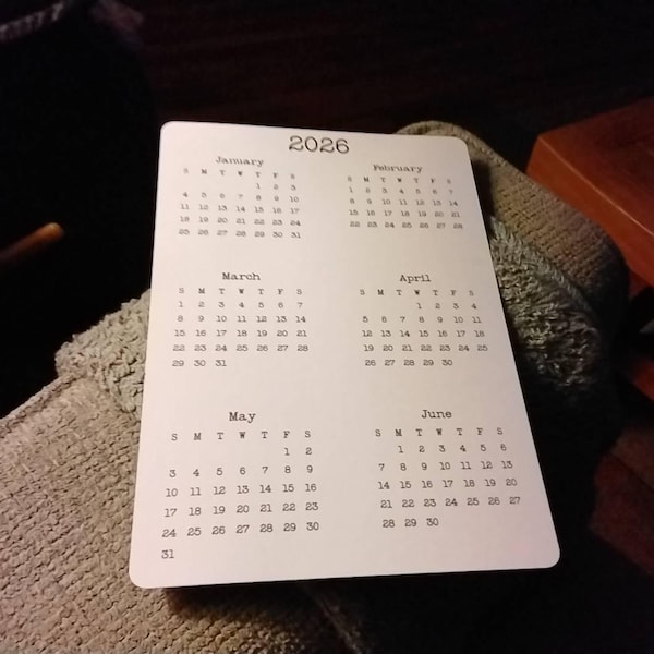 Year at A Glance Cardstock Calendar Double Sided | 2025 - 2027 | Start ...