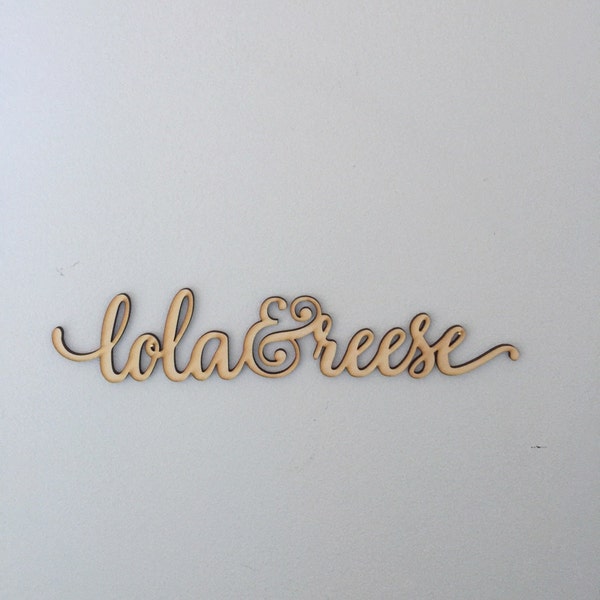 Charlie Custom Script LOWERCASE Word Wood Sign - Personalized Wooden ...