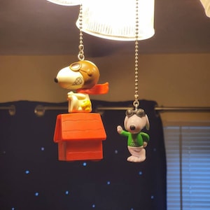 Snoopy Woodstock & Charlie Brown Ceiling Fan/light Pull Chain - Etsy