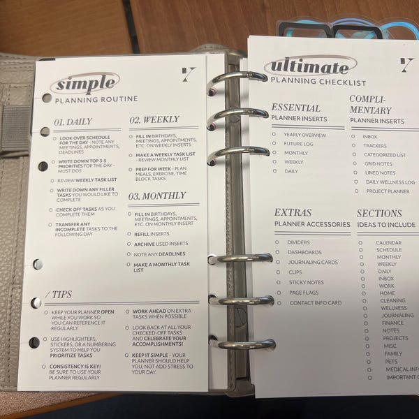 Planning Checklist and Routine Bundle for Custom Planner Minimal ...