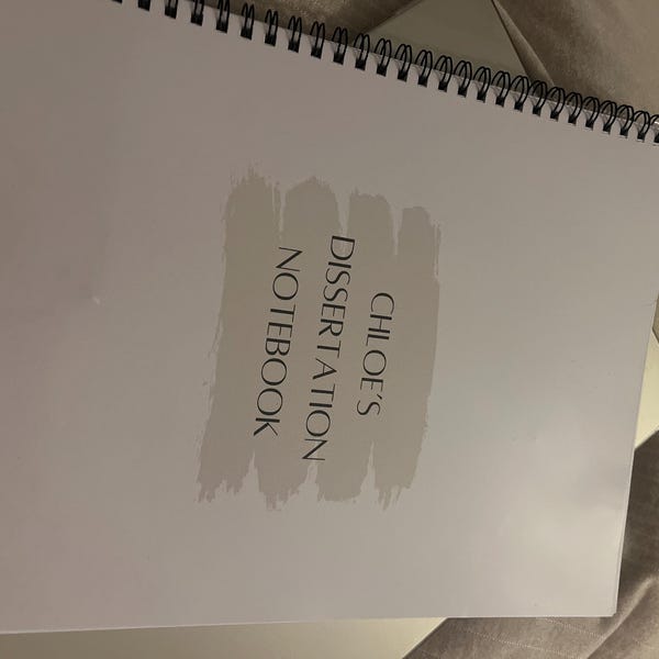 Personalised Dissertation A4 Notebook | Dissertation Journal ...