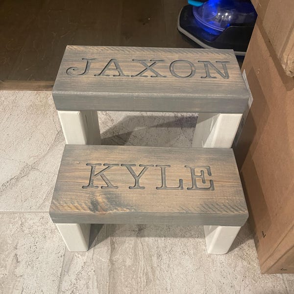 Personalized Modern Kids Step Stool, Personalized Kid Step Stool ...