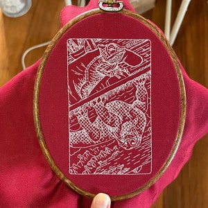 Temperature Stitch Gothic Cathedral With Stained Windows Modern Hand ...