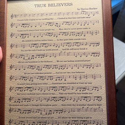 Personalized Music Sheet Engraved on Real Leather - Etsy