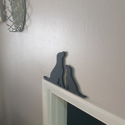 Black Labrador Dog Door Topper Silhouette Picture Frame Shelf Great ...