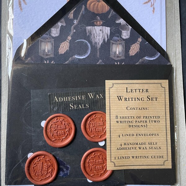 Vampire Letter Writing Set With Wax Seals | Stationery Set, Goth ...