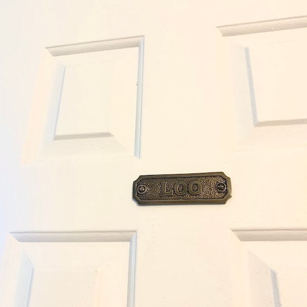 Solid Brass "loo" Door Sign in a Choice of Three Finishes Polished ...