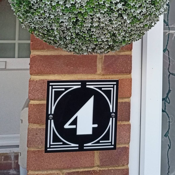 Art Deco House Number. Clear and Readable. Long Life Outdoors. House ...