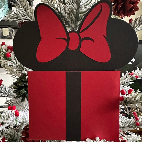 Mouse Bundle Present Gift Card Holder SVG| Gifts SVG | Gift Card Cut ...
