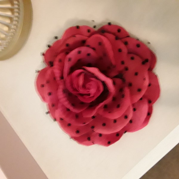 Magnetic Hold Feather Flower Pin,feather Flower Brooch 6-7 Large Black ...