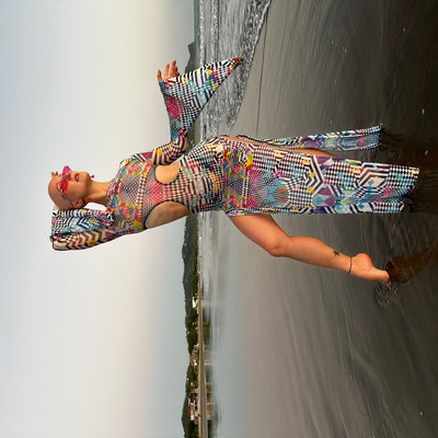 Silver Cyber Costume, Cyber Mermaid Costume Men, Armour Costume Men ...