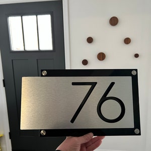 Custom House Number Civic Address Sign Modern / Contemporary ...
